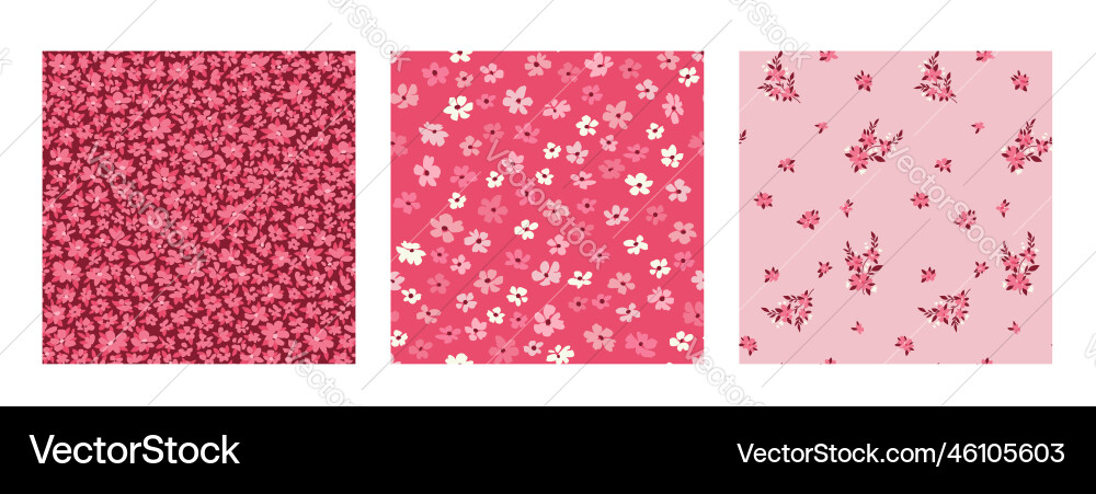 Design of spring print with flowers for textile Vector Image