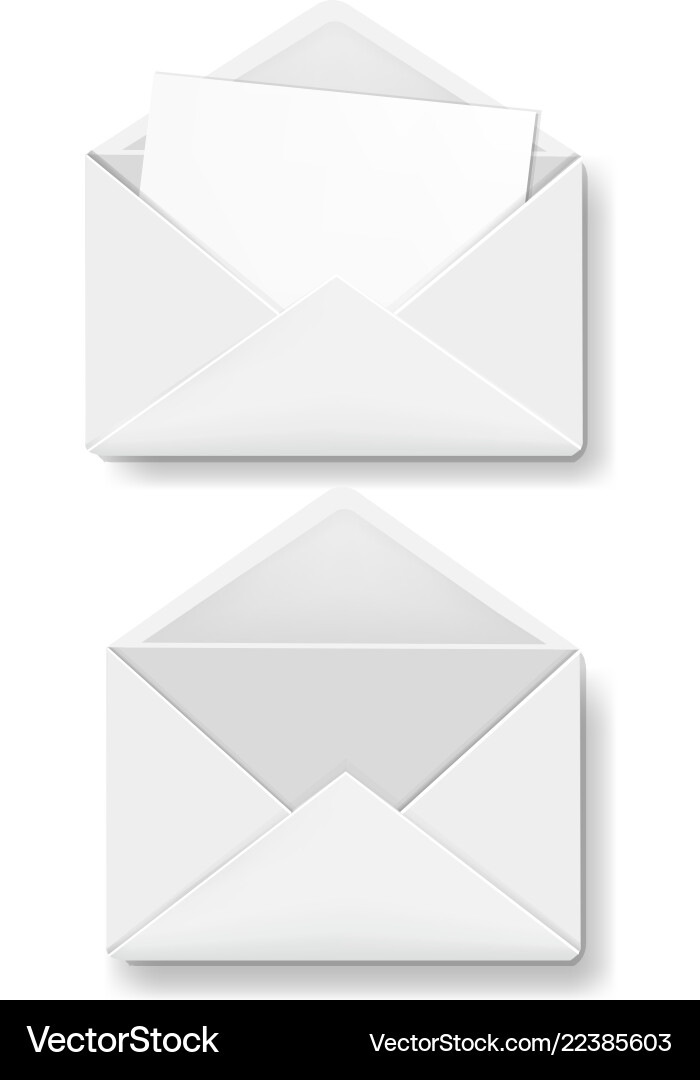 Envelope collection white background Royalty Free Vector