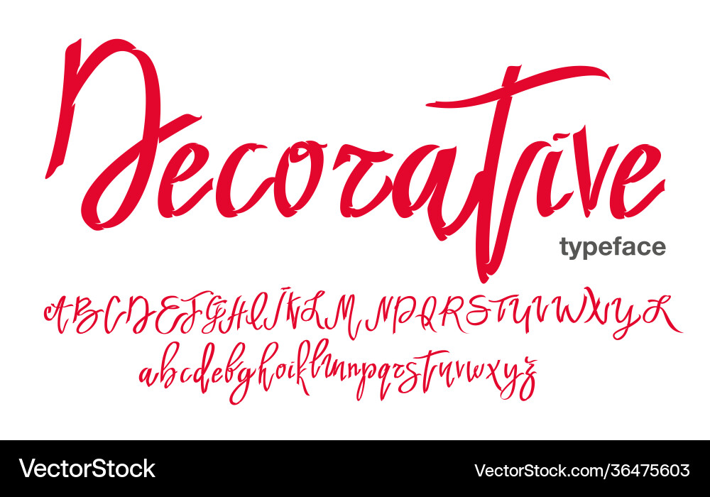Handwritten graffiti style font Royalty Free Vector Image
