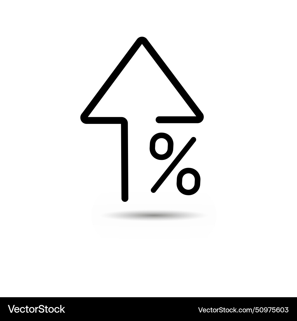 Increase icon symbol template for graphic and web Vector Image