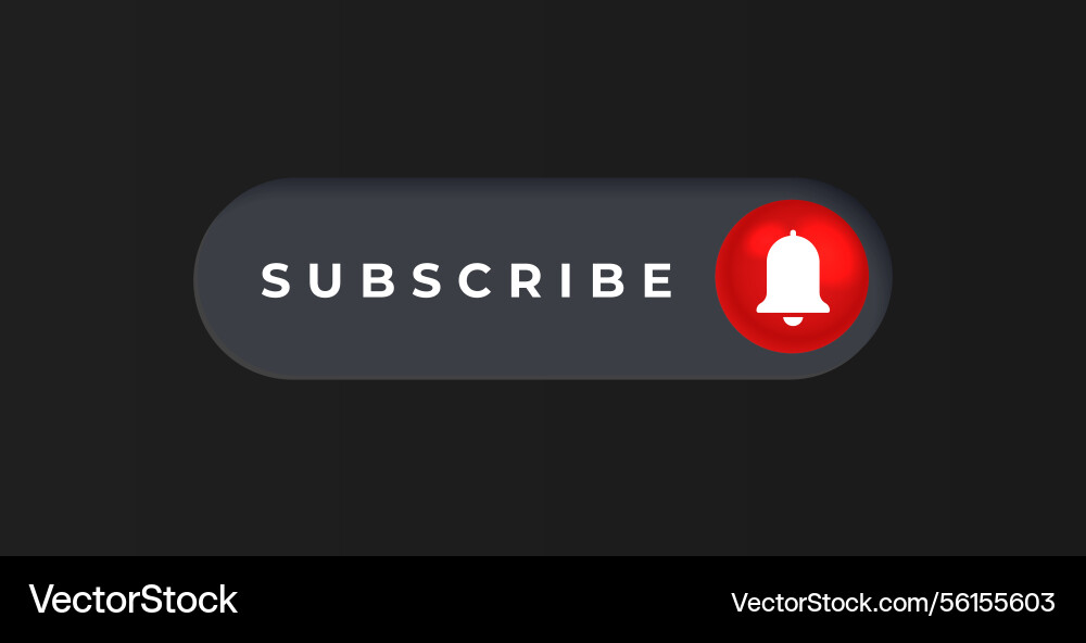 Subscription bell icon for social media member Vector Image