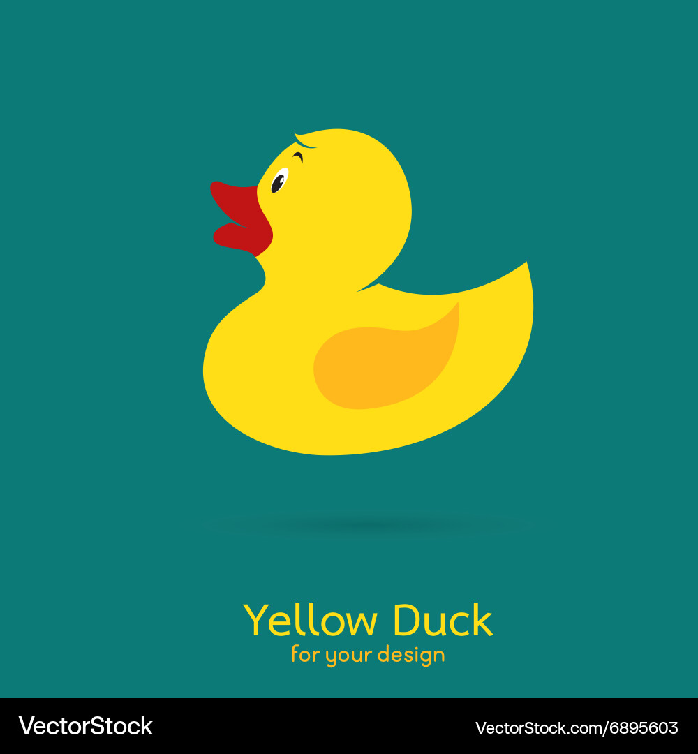 Yellow duck Royalty Free Vector Image - VectorStock