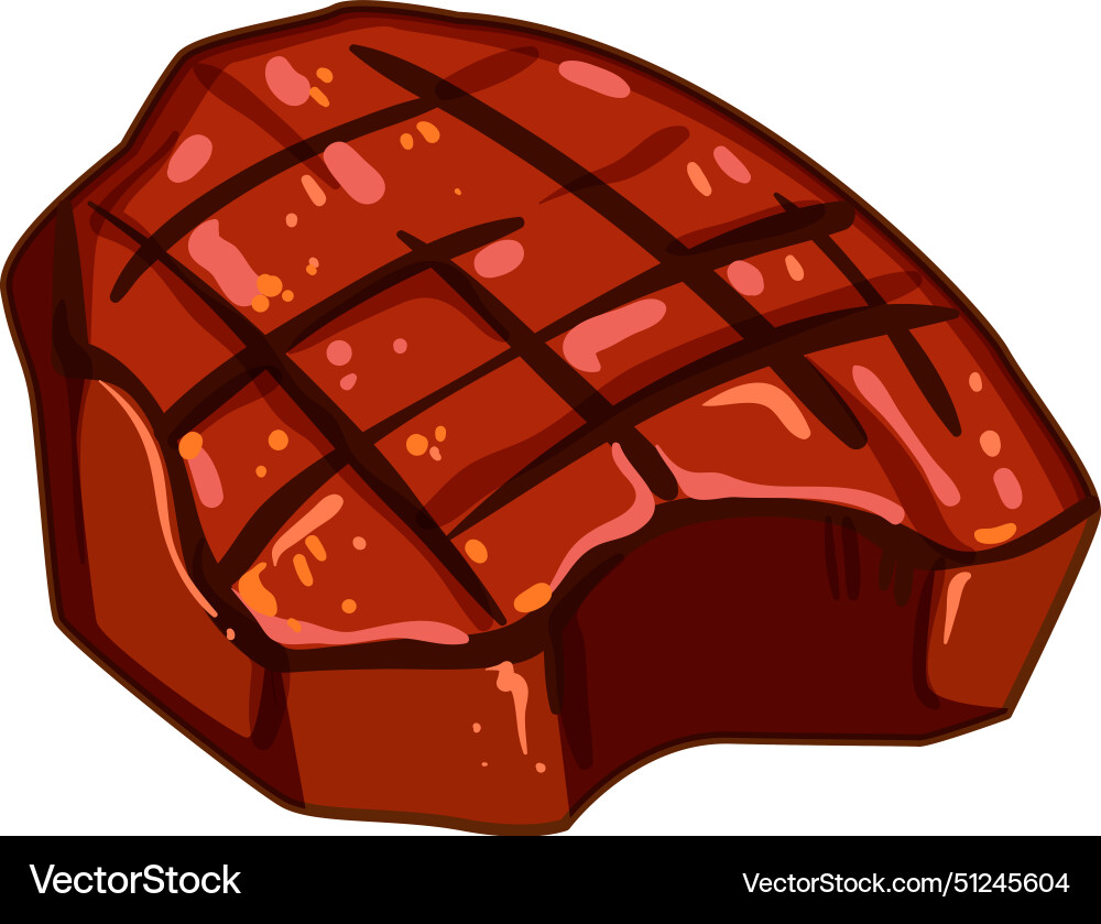 Braai steak grill cartoon Royalty Free Vector Image