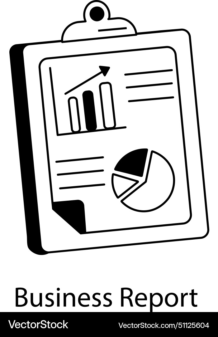 Business report Royalty Free Vector Image - VectorStock