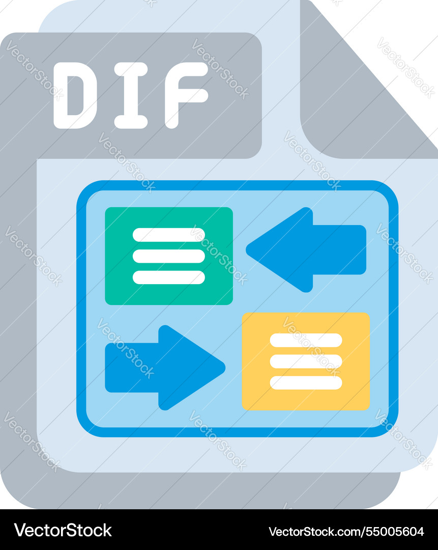 Dif flat icon design Royalty Free Vector Image