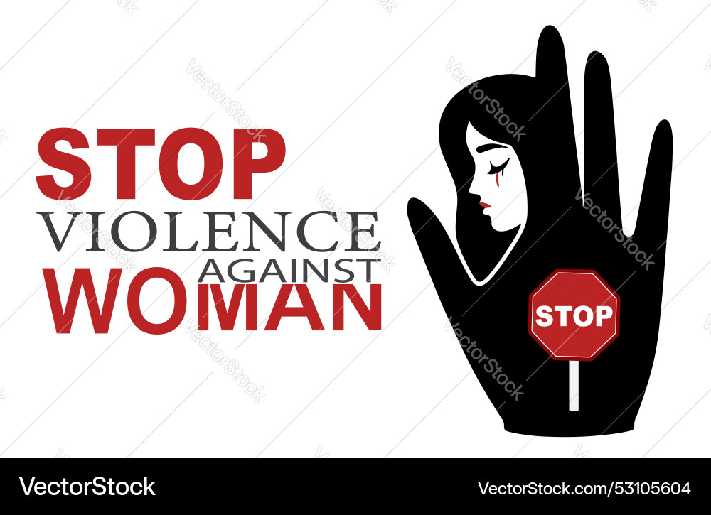 End violence against women stop abuse Royalty Free Vector