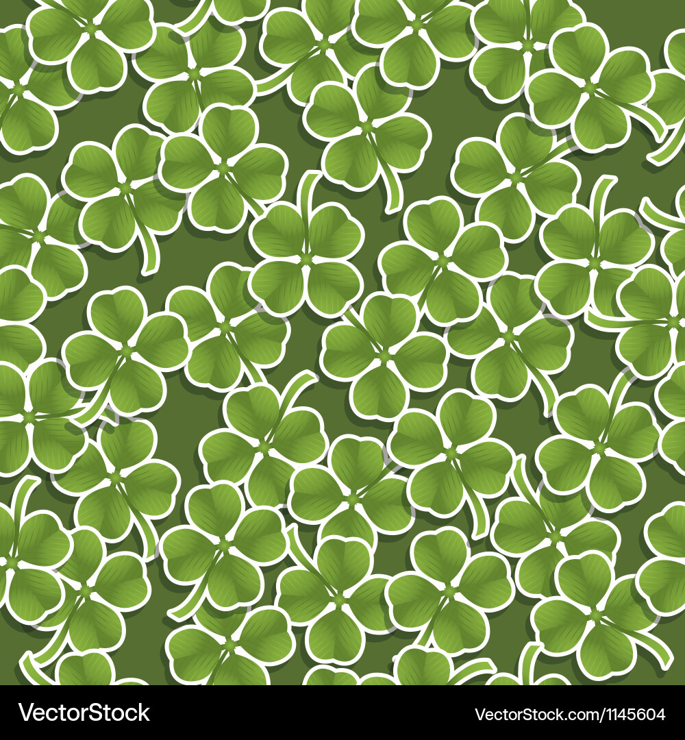 Four Leaf Clover Pattern Royalty Free Vector Image