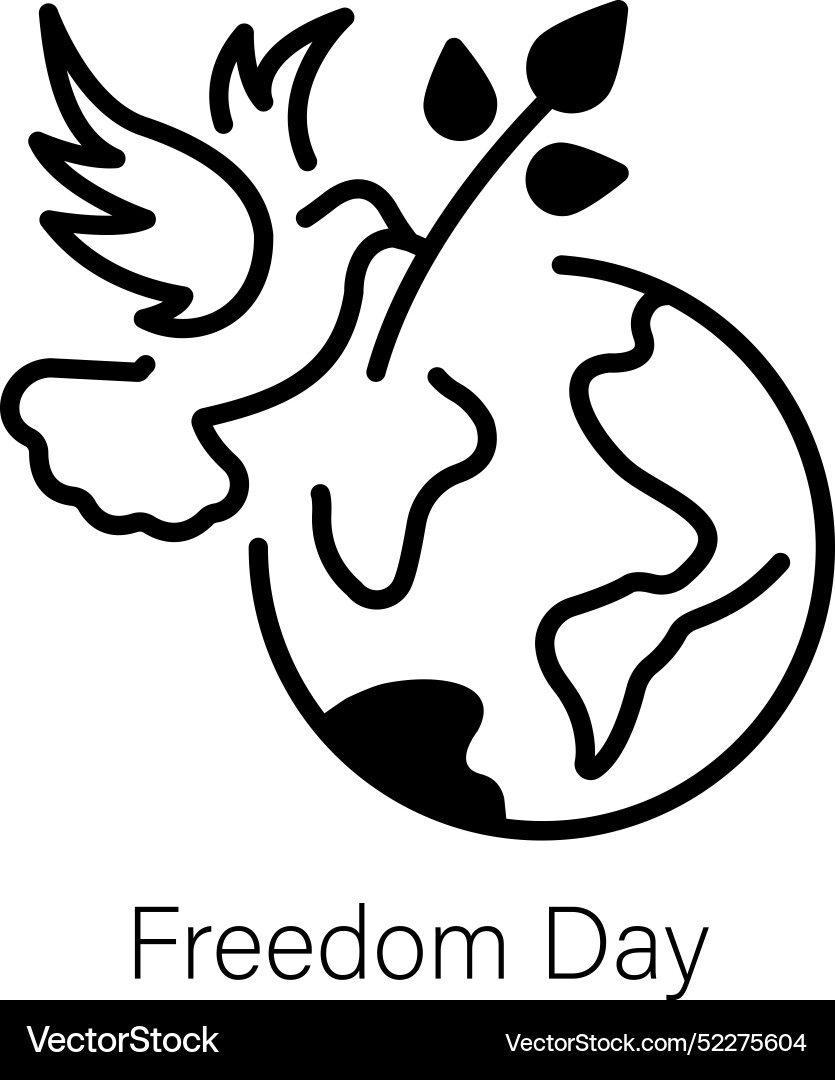 Freedom day Royalty Free Vector Image - VectorStock