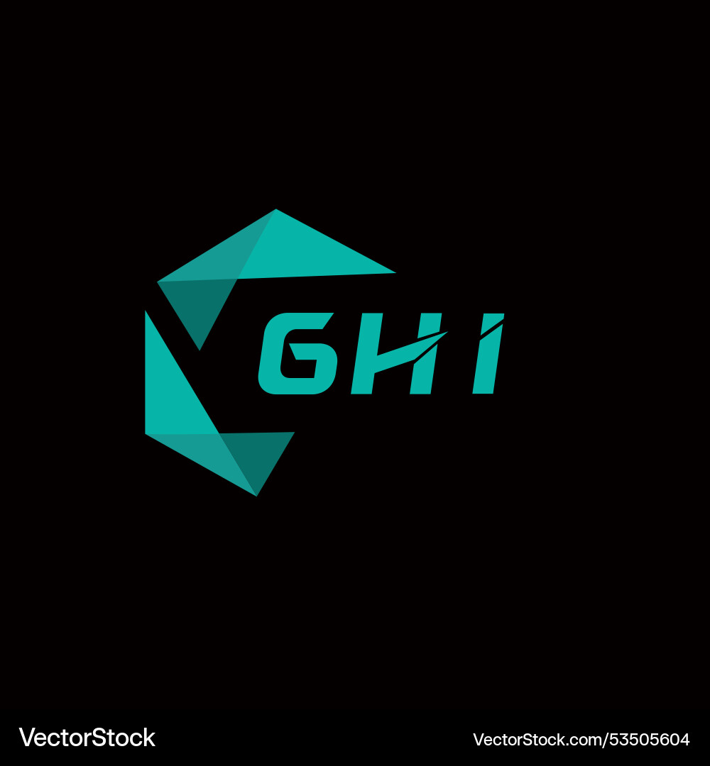 Ghi creative minimalist letter logo unique Vector Image
