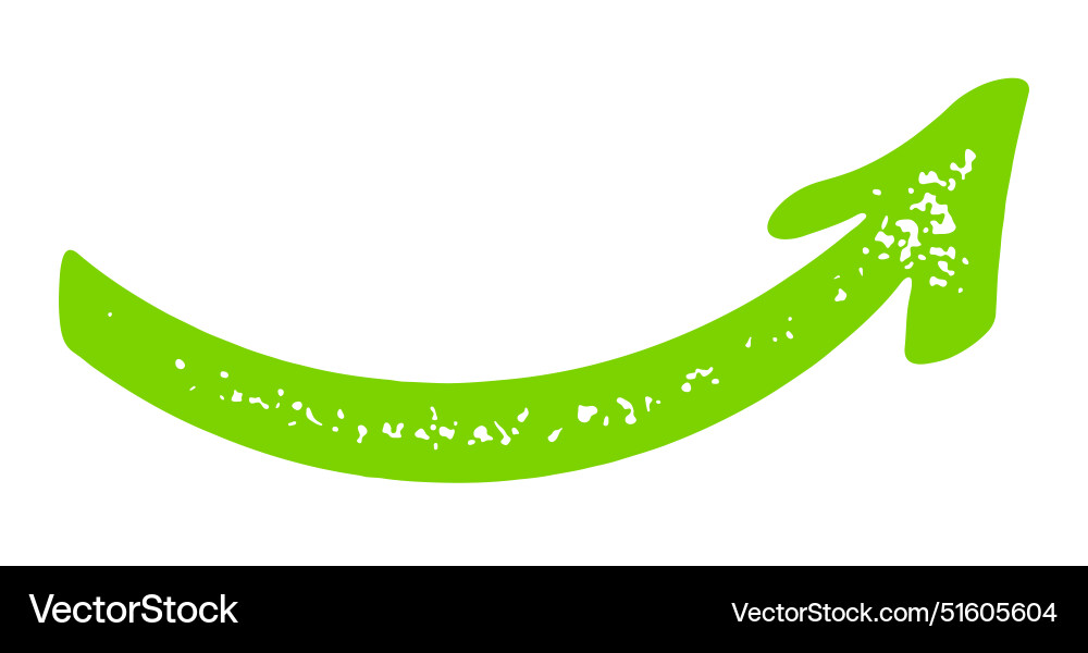 Green curved arrow pointing upwards Royalty Free Vector