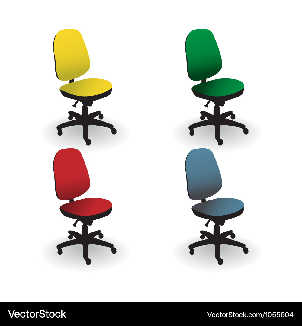 Office chairs Royalty Free Vector Image - VectorStock