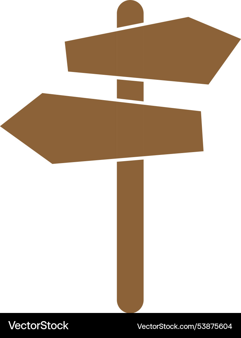 Signpost icon logo design template isolated Vector Image