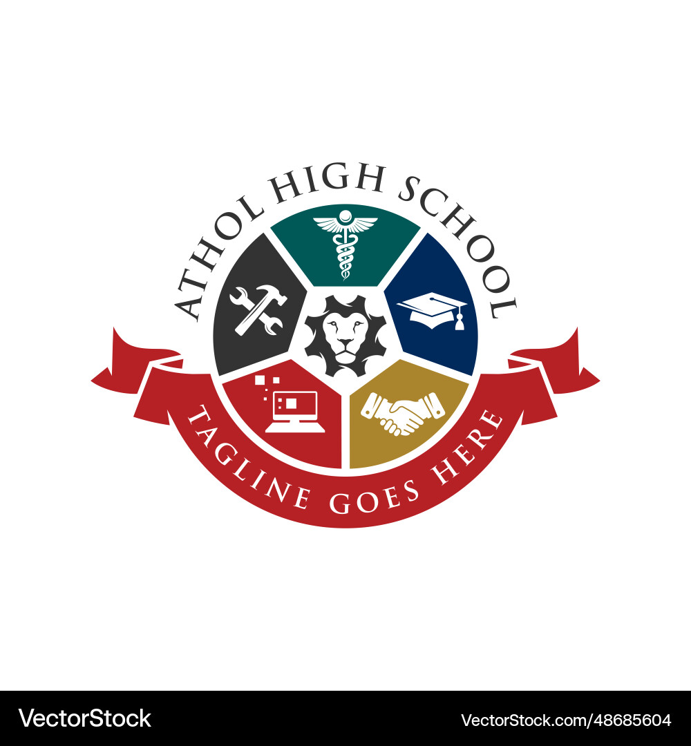 Vocational school logo Royalty Free Vector Image