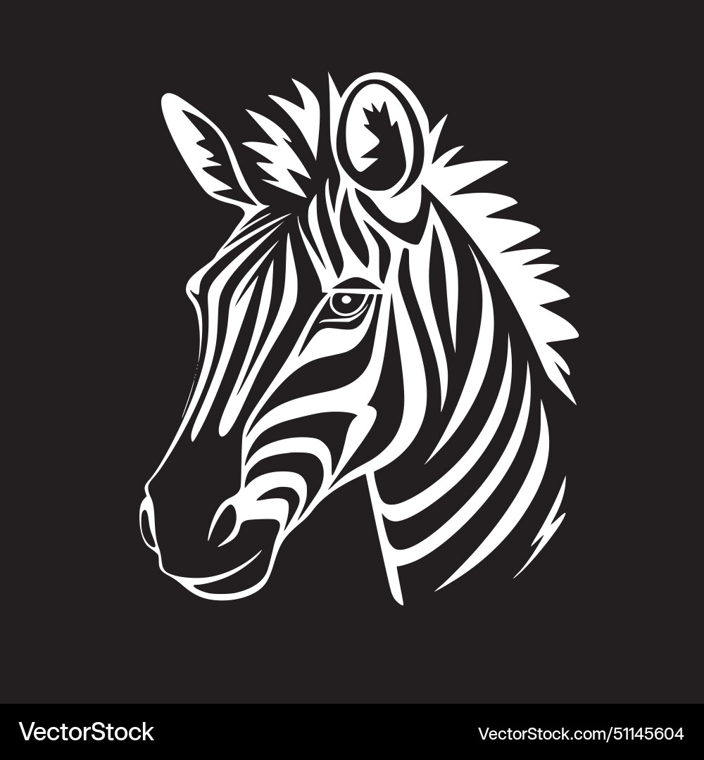 Zebra - minimalist and simple silhouette Vector Image