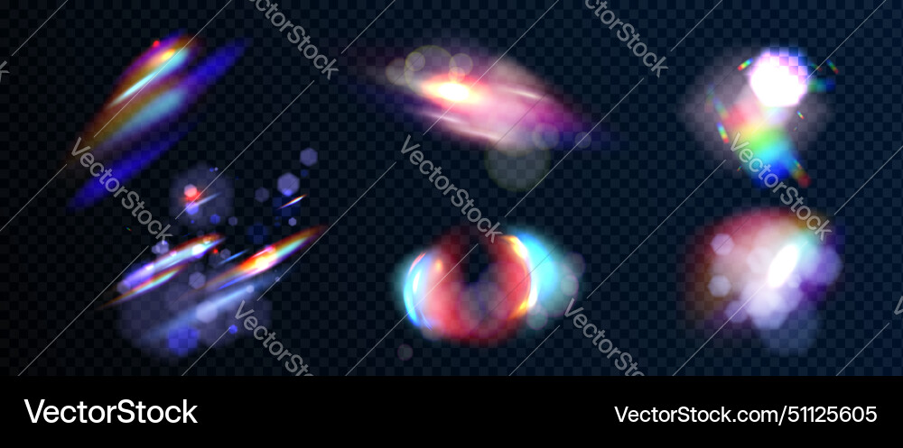 Diamond flare light elements with overlay effect Vector Image