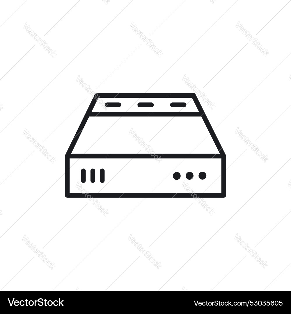 Hard disk icon set internal memory drive symbol Vector Image
