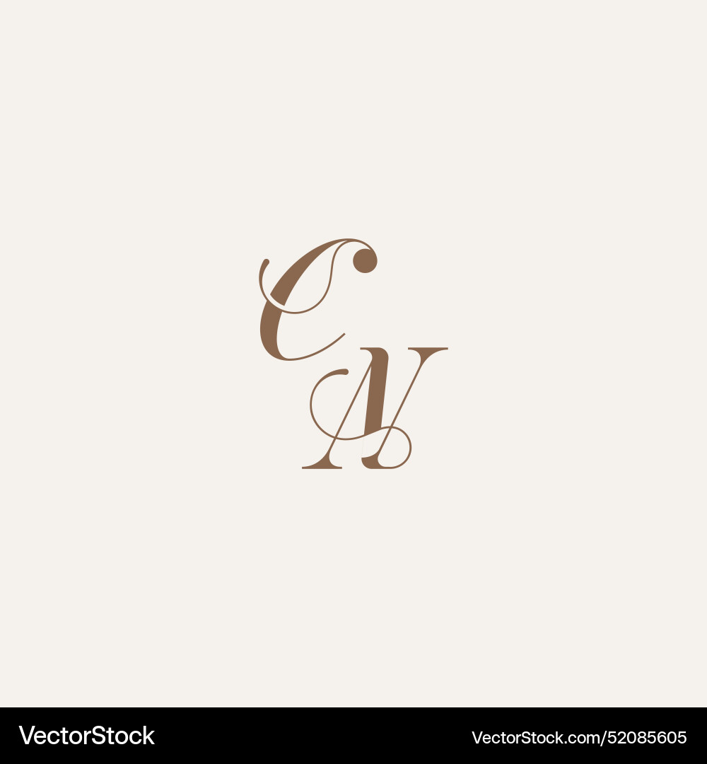Initial monogram logo wedding concept design Vector Image