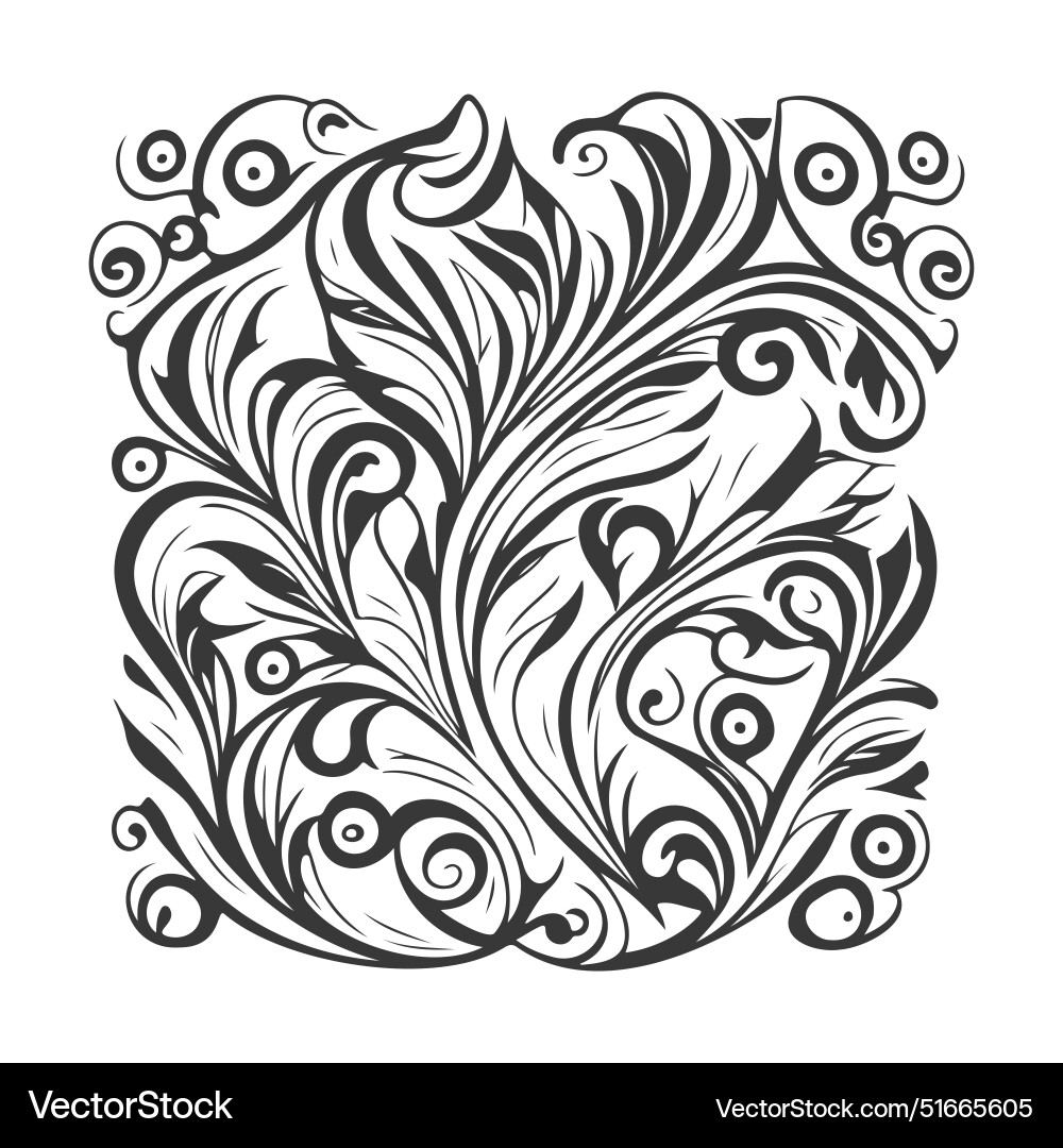 Ornament batik royal design grey Royalty Free Vector Image