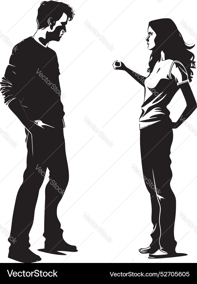 Outburst odyssey graphic symbolizing couple Vector Image