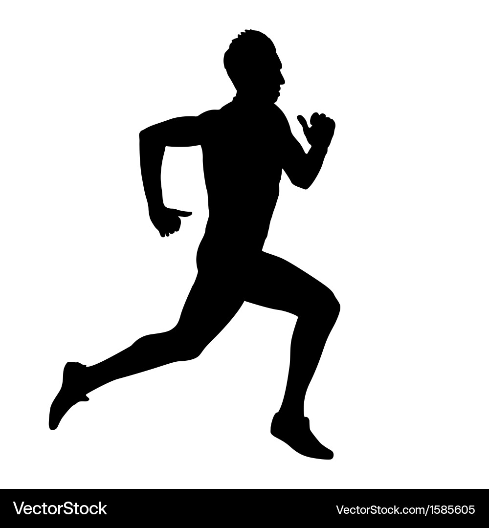 Running silhouettes Royalty Free Vector Image - VectorStock