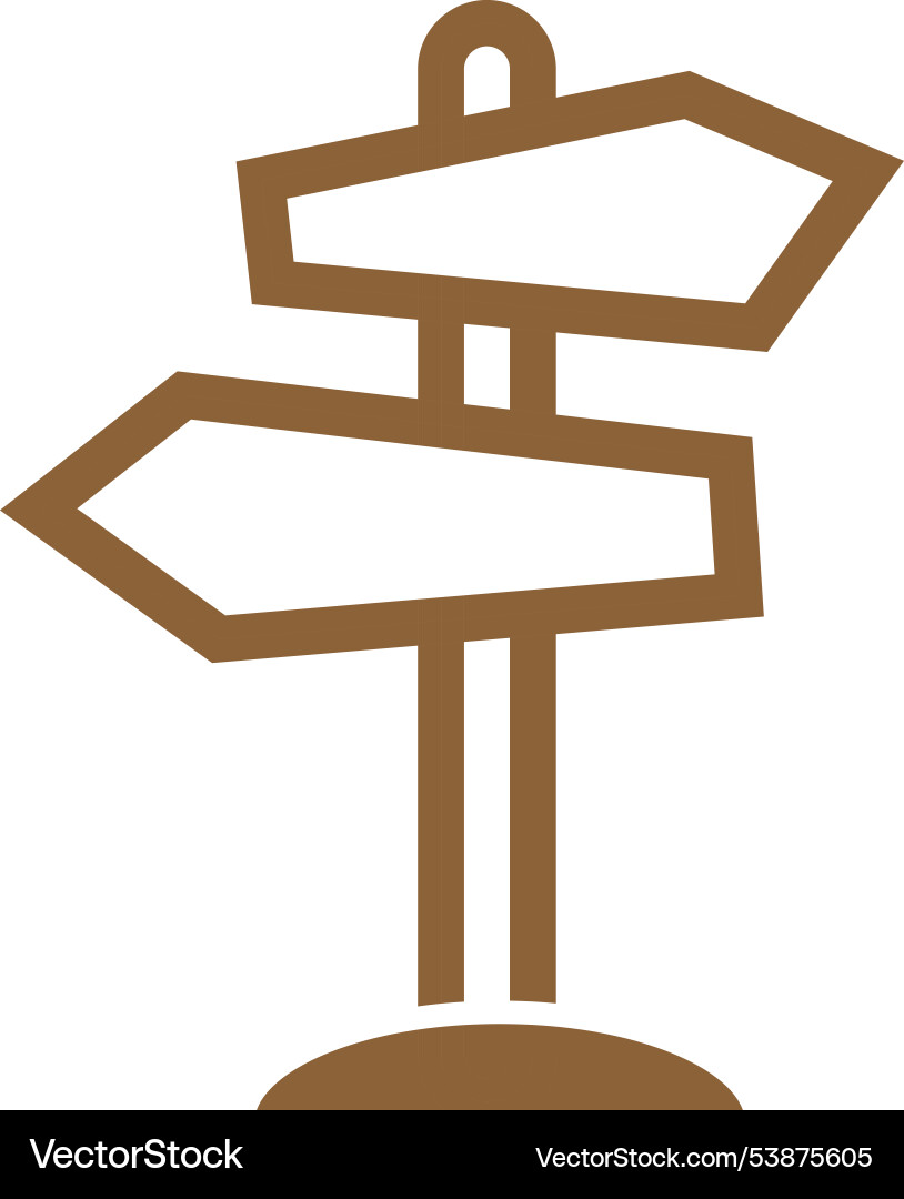 Signpost icon logo design template isolated Vector Image