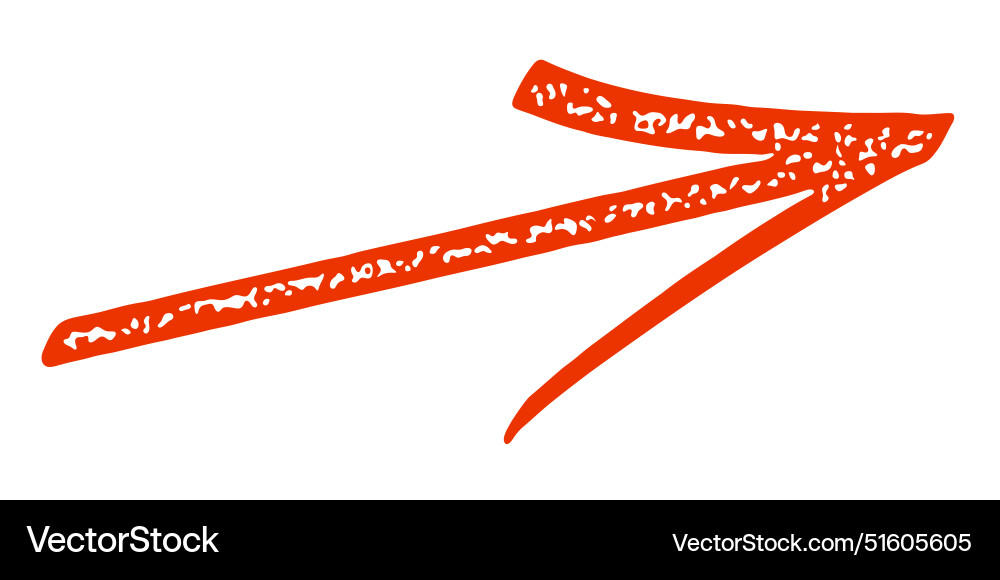 Striking red angular arrow pointing upwards Vector Image