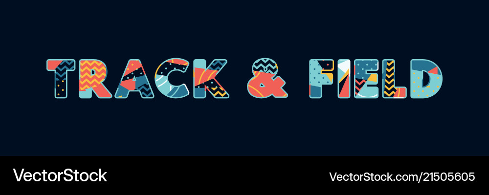 Track field concept word art Royalty Free Vector Image