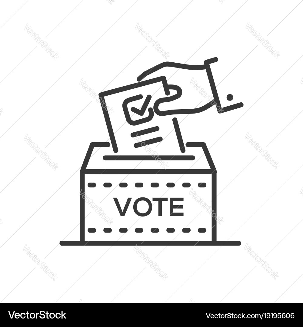 Ballot Box Icon - Vote Symbol Royalty Free Vector Image