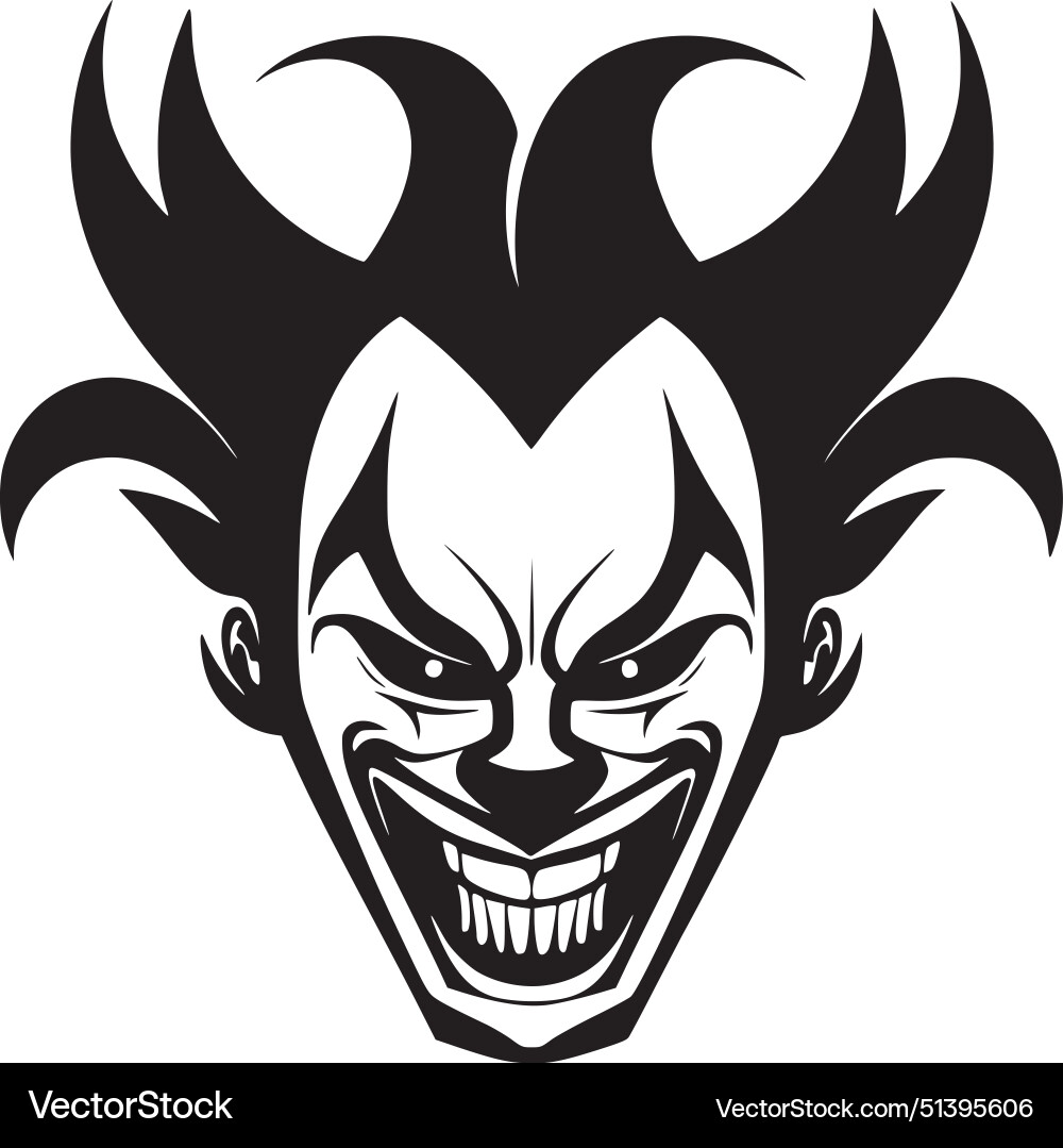 Clown - minimalist and simple silhouette Vector Image