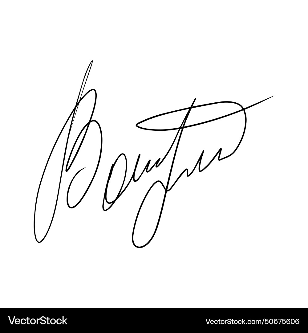 Fake autograph samples hand-drawn signatures Vector Image