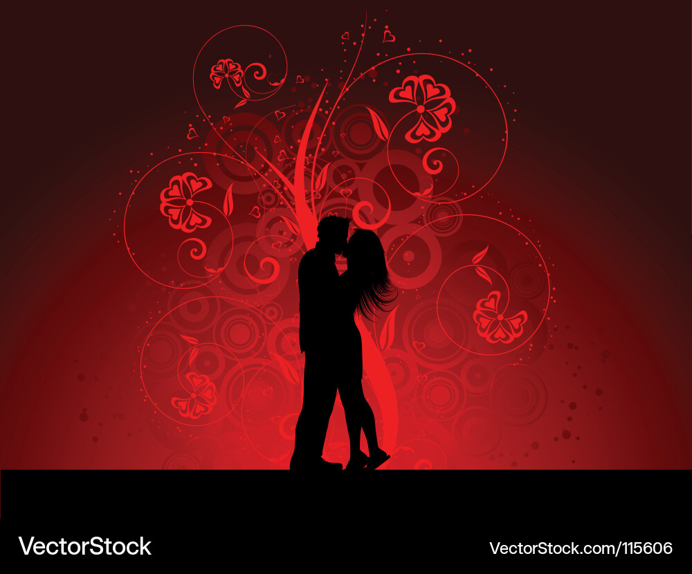 Kissing couple Royalty Free Vector Image - VectorStock