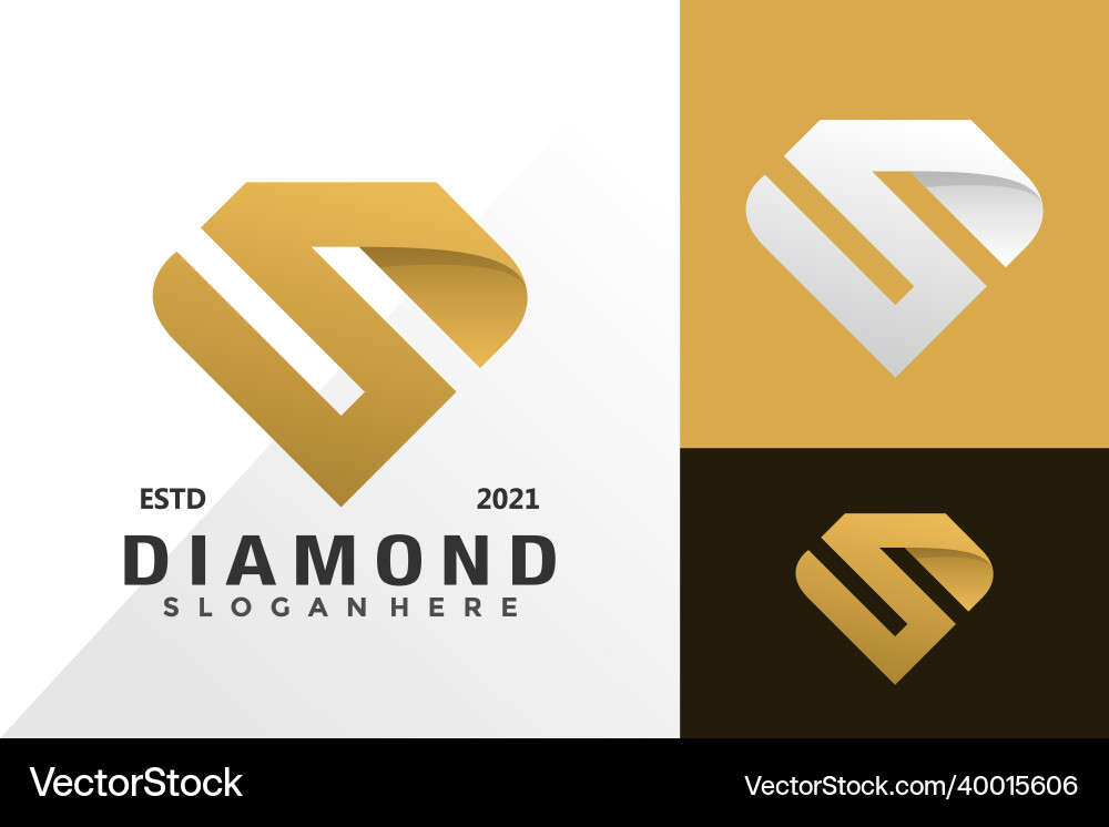Letter s diamond logo and icon design concept Vector Image