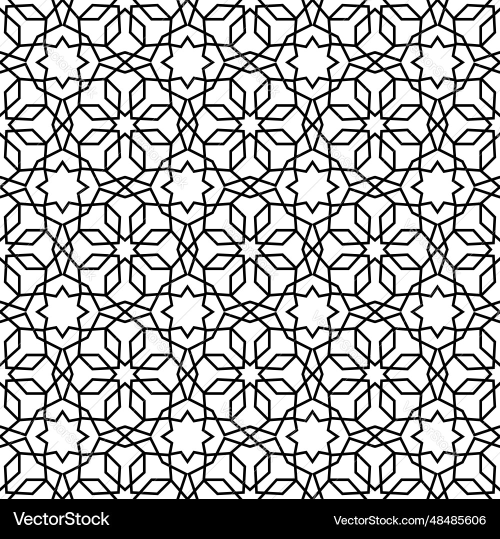 Mashrabiya pattern arabesque seamless background Vector Image