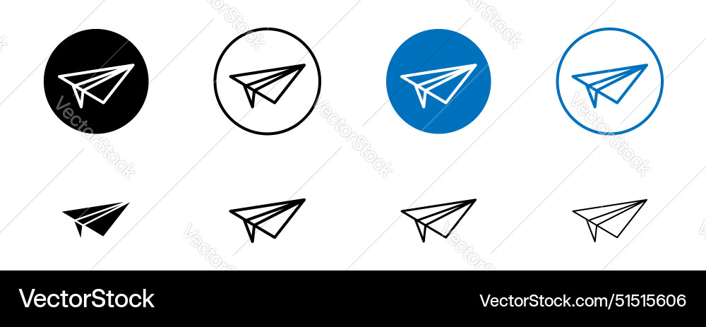 Paper plane icon Royalty Free Vector Image - VectorStock