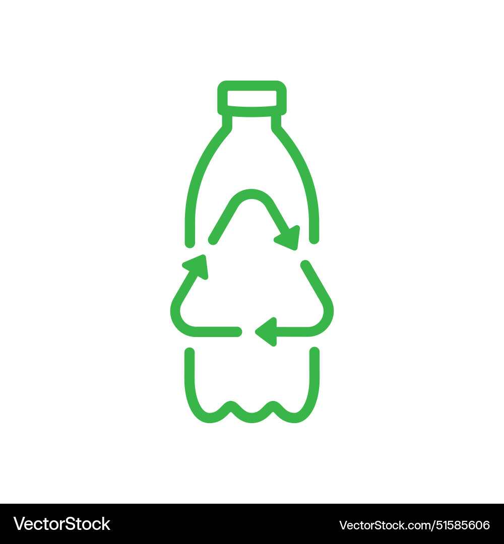 Recycle plastic bottle sign symbol Royalty Free Vector Image