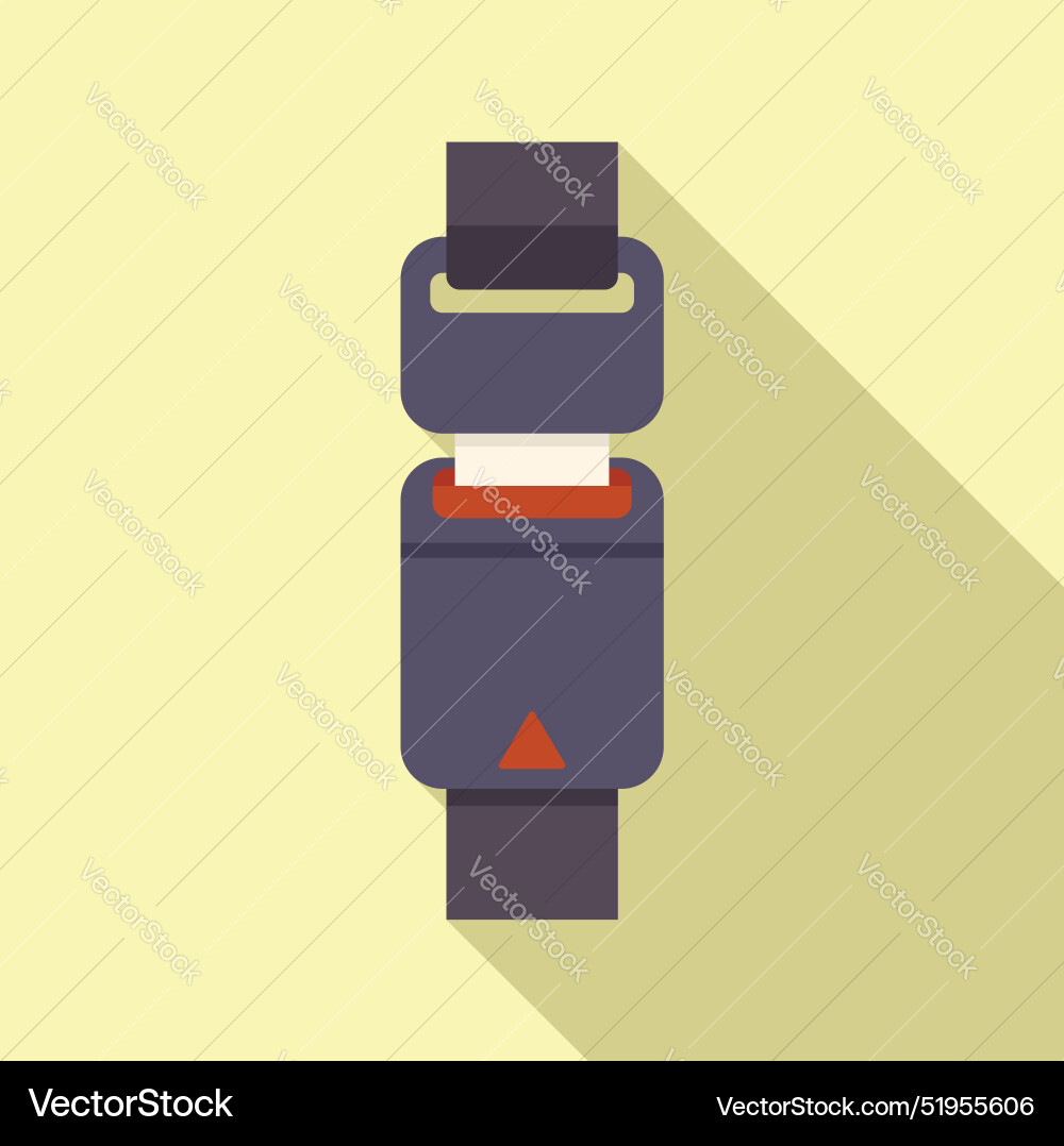 Seat belt buckle fastened ensuring safety during Vector Image