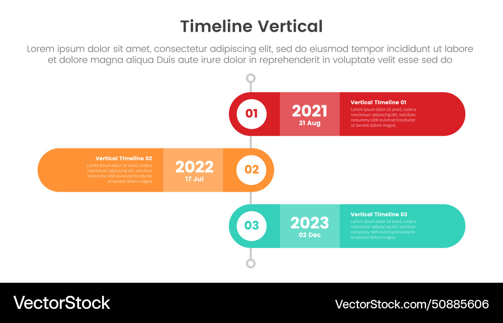 Vertical timeline milestone infographic template Vector Image