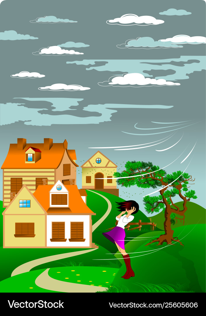 Windy Royalty Free Vector Image - VectorStock