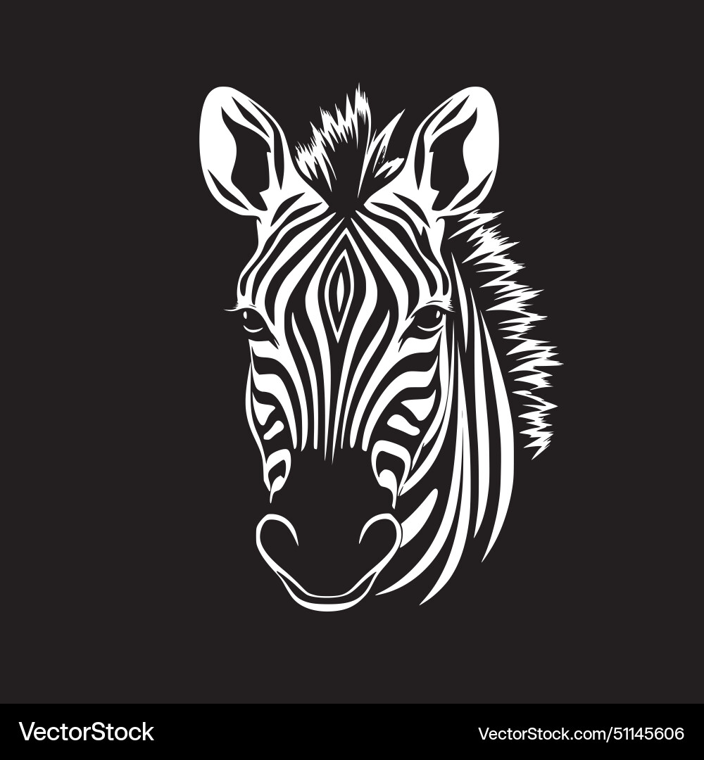 Zebra - minimalist and simple silhouette Vector Image