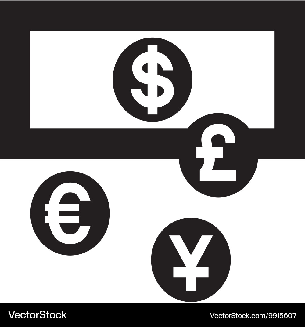 Currency exchange euro symbol Royalty Free Vector Image
