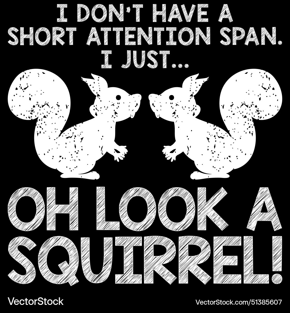 Funny squirrel design pet lovers t-shirt Vector Image