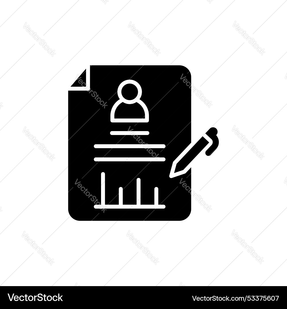 Job description icon set employee cv information Vector Image