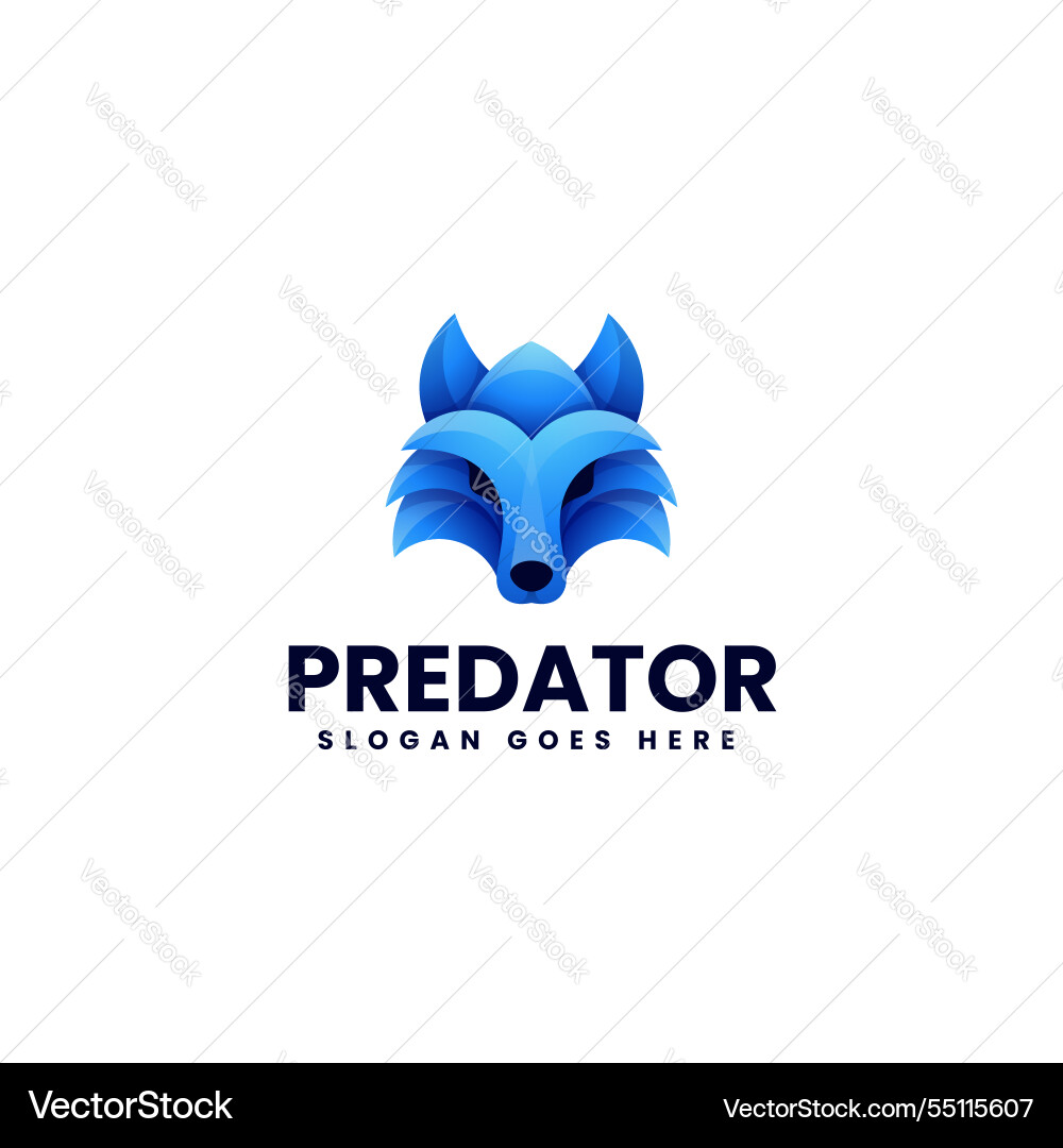 Predator gradient colorful logo Royalty Free Vector Image