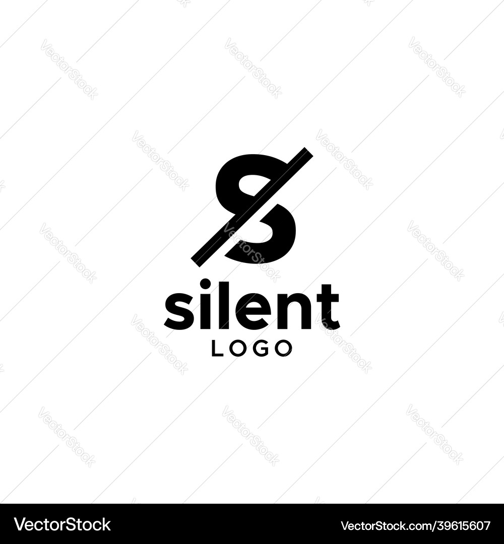 Silent logo Royalty Free Vector Image - VectorStock