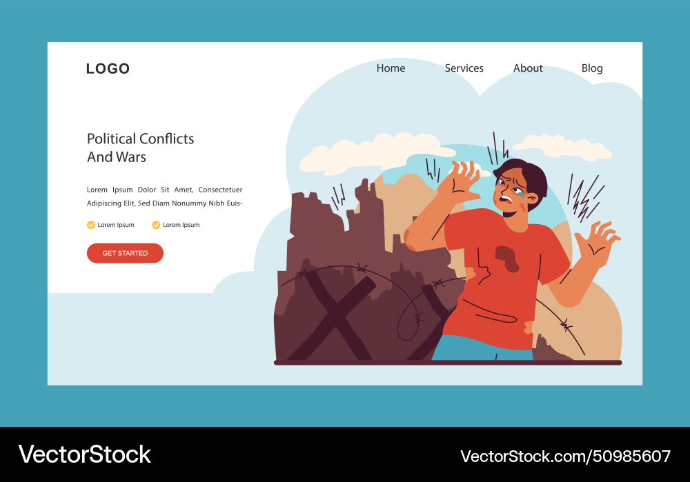 War and conflict theme flat Royalty Free Vector Image
