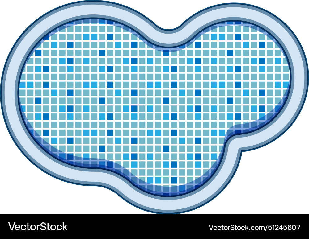 Water top view pool cartoon Royalty Free Vector Image