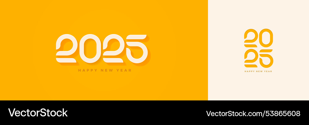 2025 new year logo Royalty Free Vector Image - VectorStock