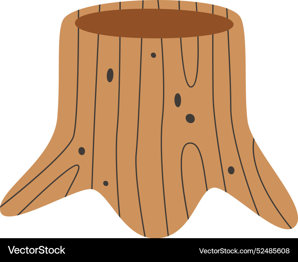 Hand drawn stump Royalty Free Vector Image - VectorStock