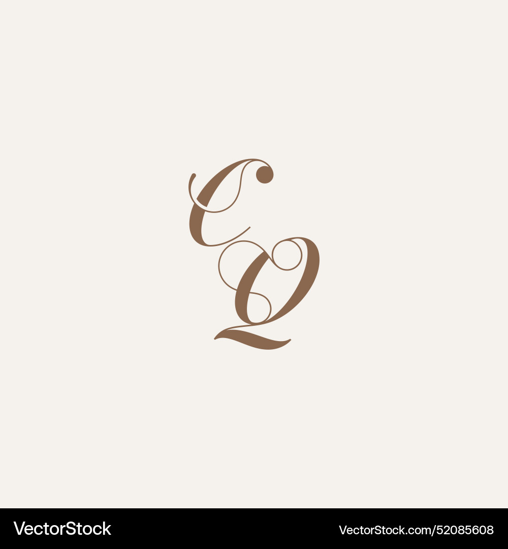 Initial monogram logo wedding concept design Vector Image