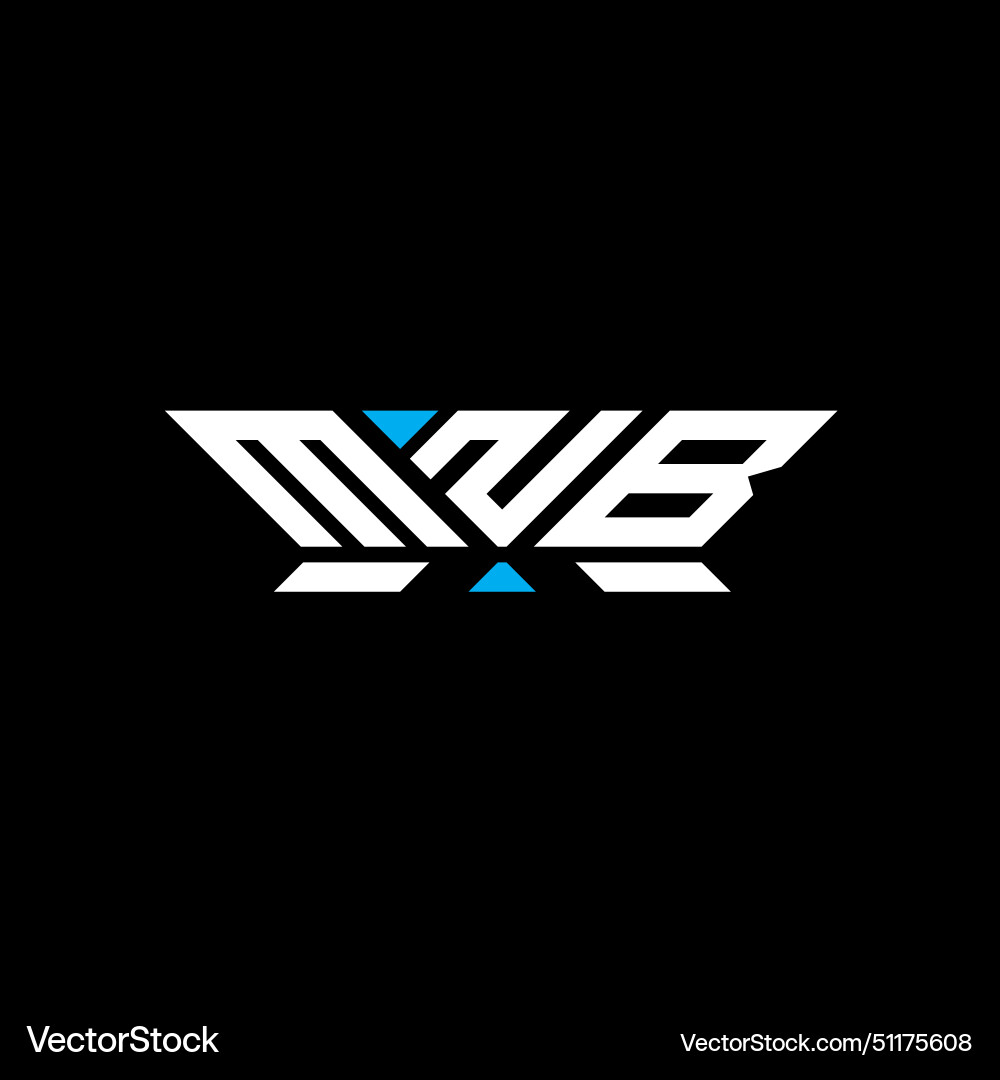 Mnb letter logo design simple and modern Vector Image